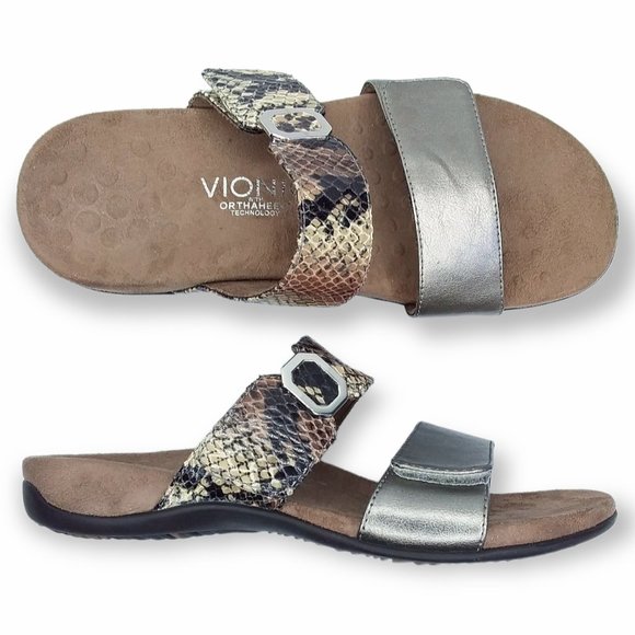 Vionic | Shoes | Vionic Camila Ortha Heel Sandals Size 7 Double Strap ...
